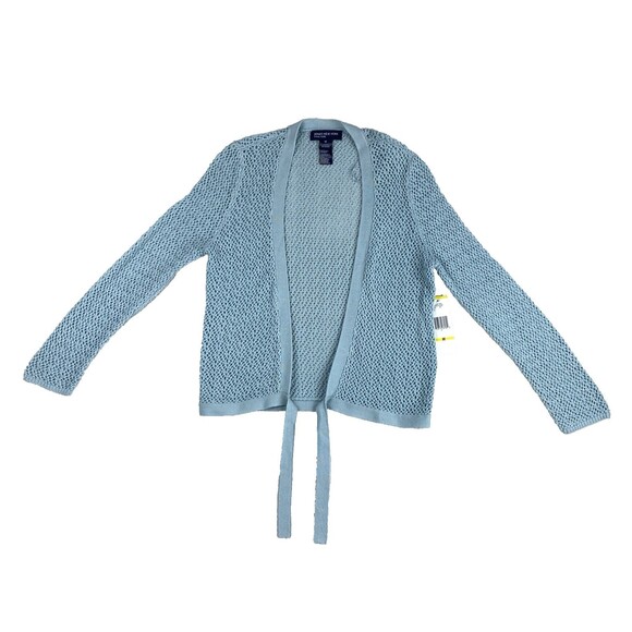 Jones New York | Sweaters | Jones New York Blue Knit Cardigan M Open ...